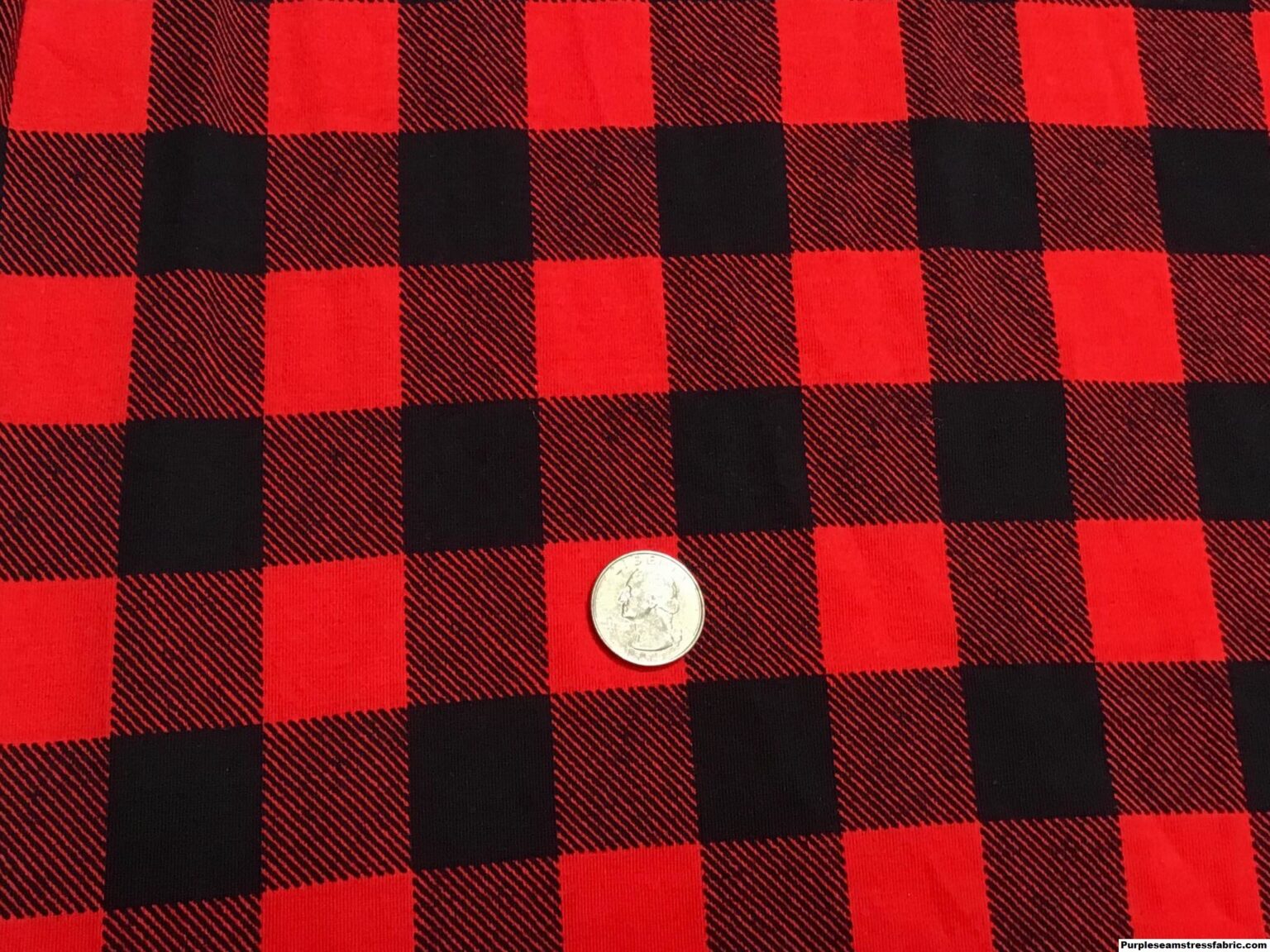 “Red Black Buffalo Plaid” Cotton/Lycra – Purpleseamstress Fabric