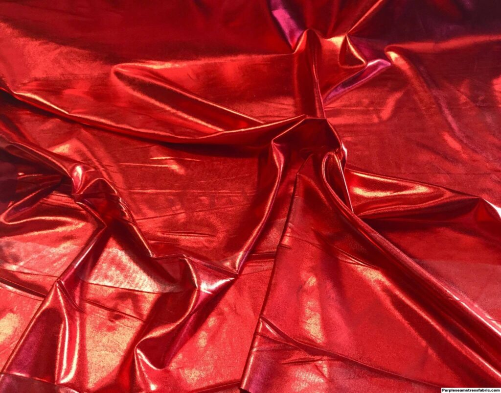 Metallic red foil – Purpleseamstress Fabric