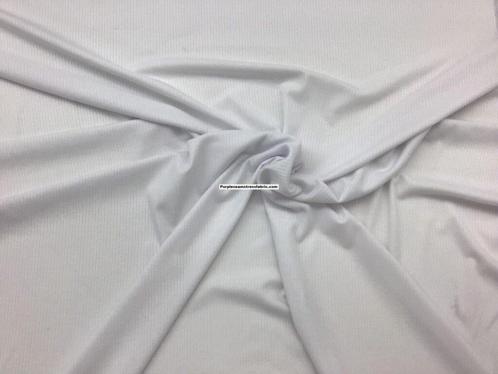 White Rib Knit – Fabric – Purpleseamstress Fabric
