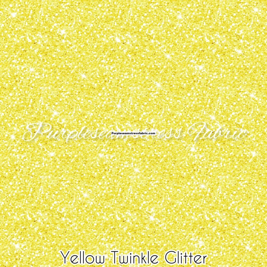 Faux Yellow Twinkle Glitter – Fabric – Purpleseamstress Fabric
