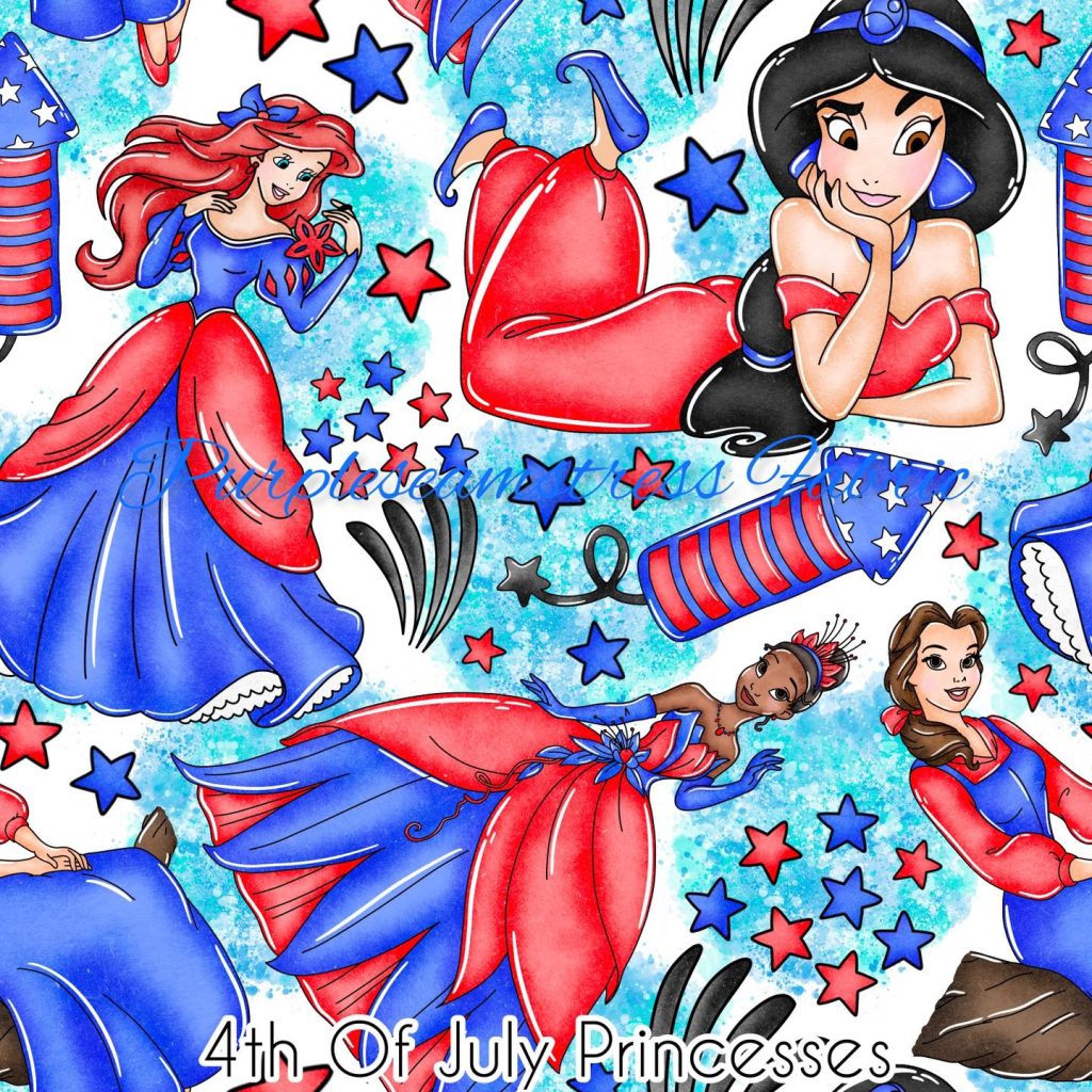 4th of July Princesses – Purpleseamstress Fabric
