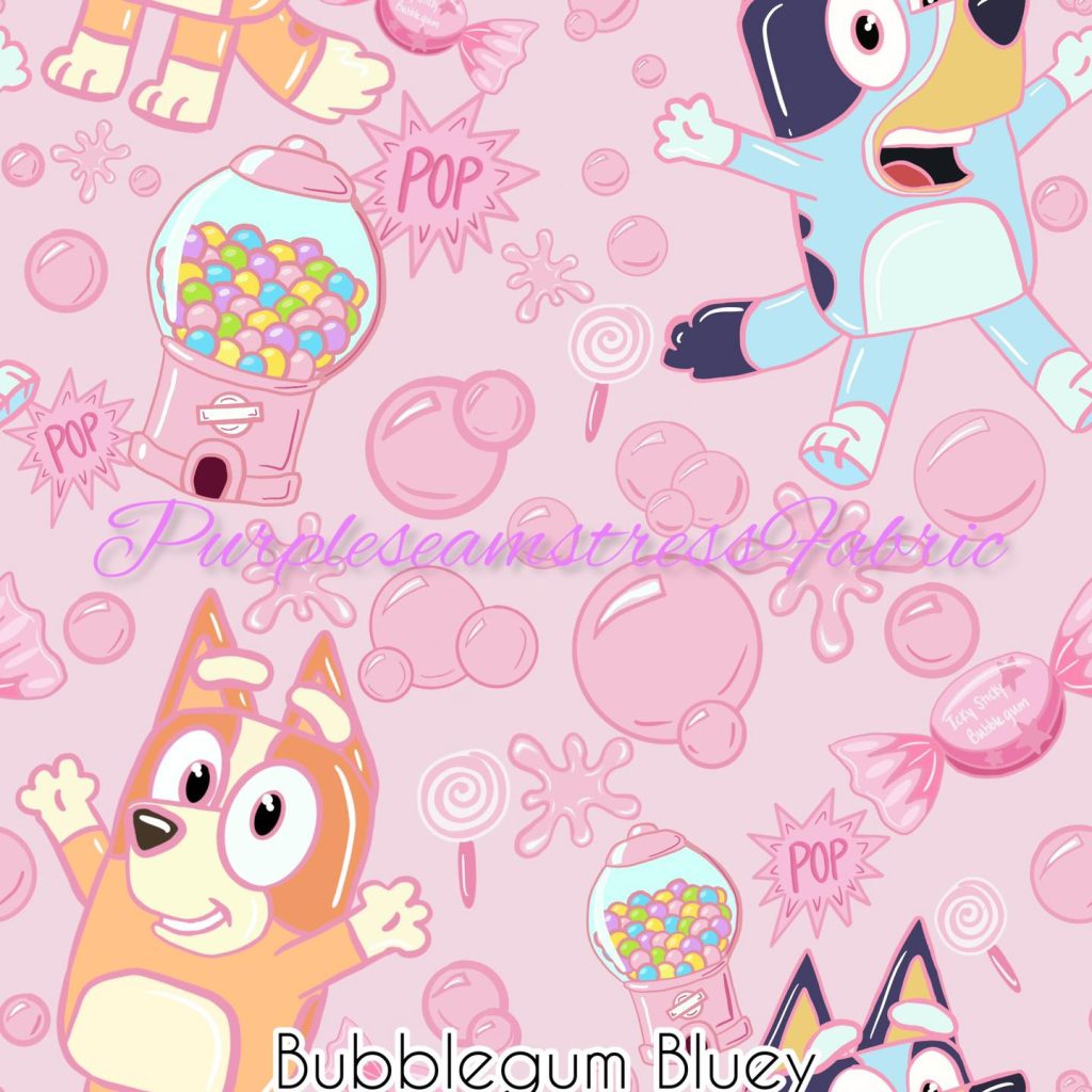 Bubblegum Bluey – Purpleseamstress Fabric