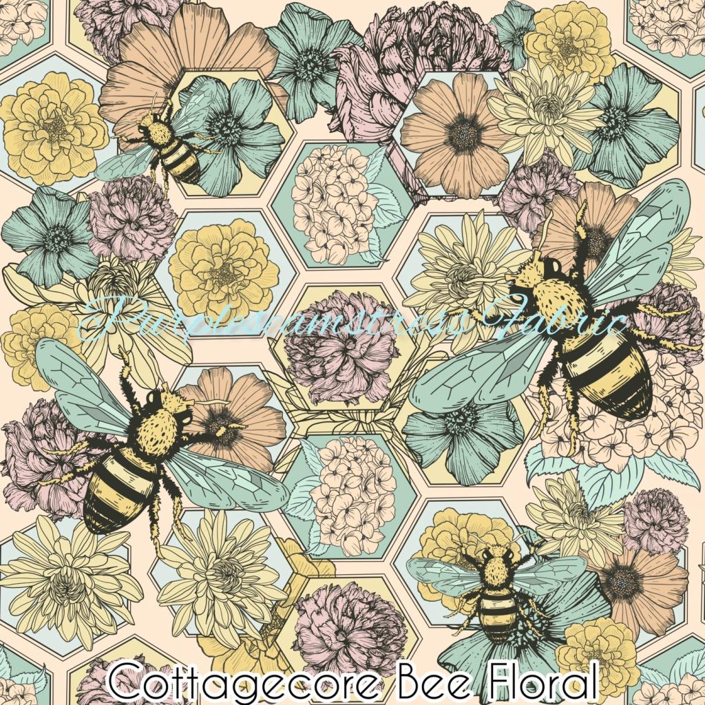 Cottagecore Bee Floral – Purpleseamstress Fabric