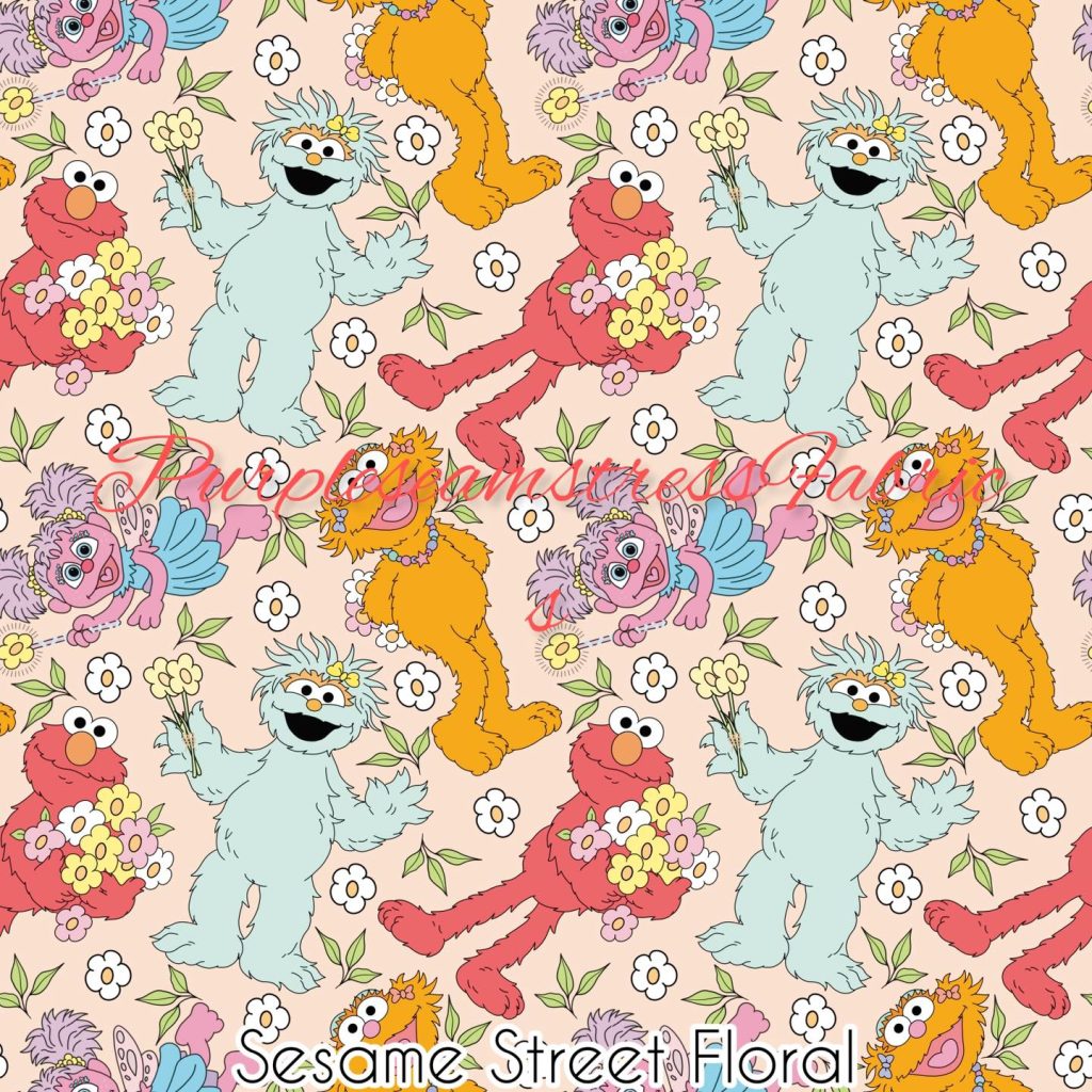 Sesame Street Floral – Purpleseamstress Fabric