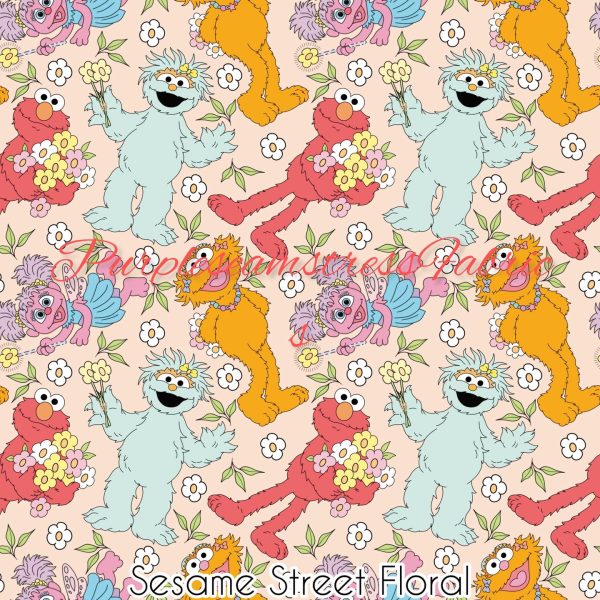 Sesame Street Floral – Purpleseamstress Fabric