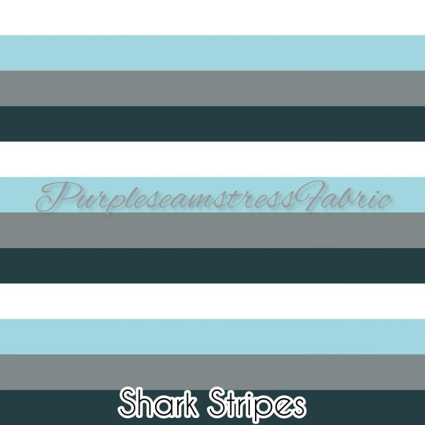 Shark Stripes – Fabric – Purpleseamstress Fabric
