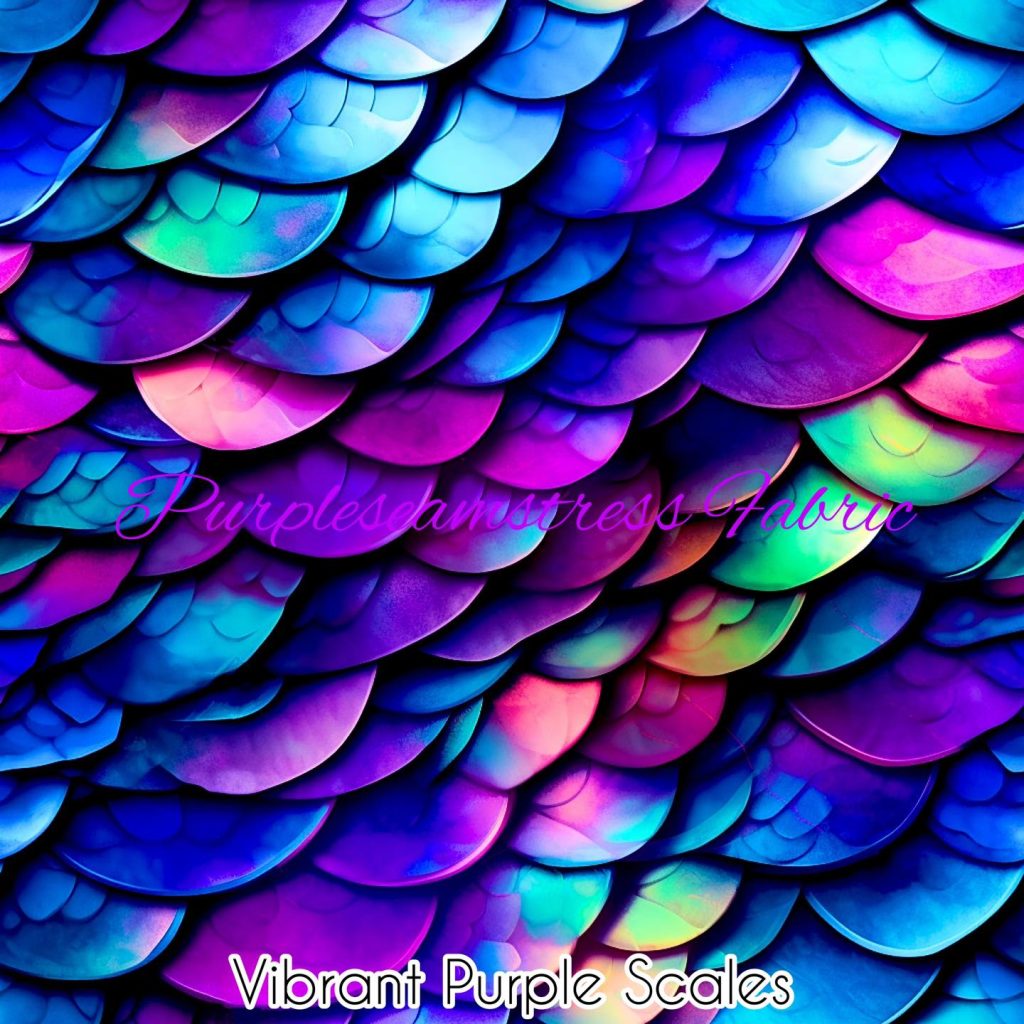 Vibrant Purple Mermaid Scales – Purpleseamstress Fabric