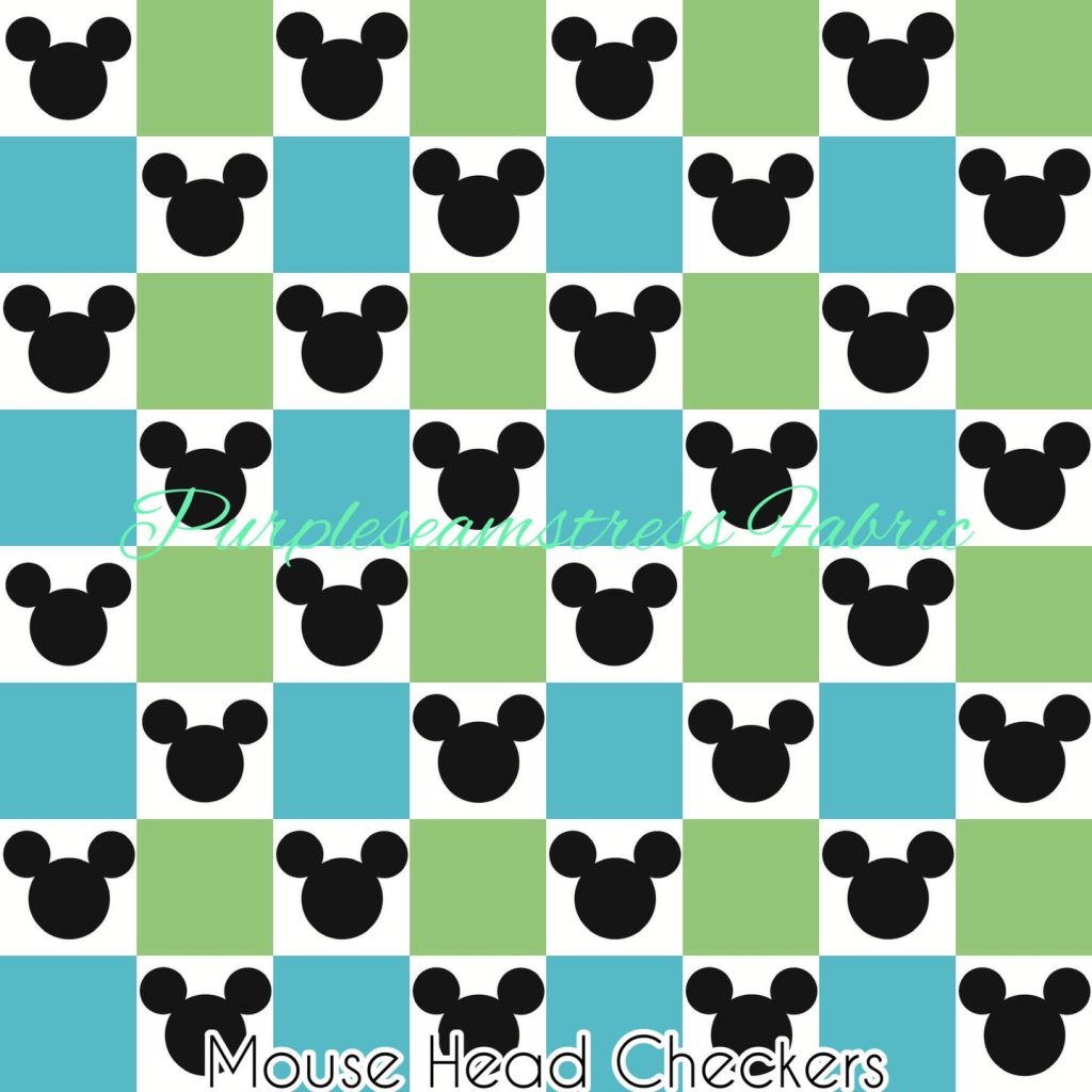 Mouse Head Checkers – Fabric – Purpleseamstress Fabric