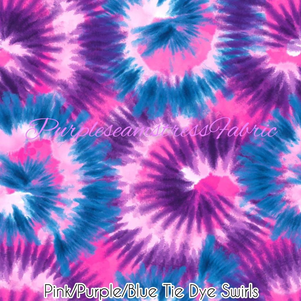 Pink/Purple/Blue Tie Dye – Fabric – Purpleseamstress Fabric