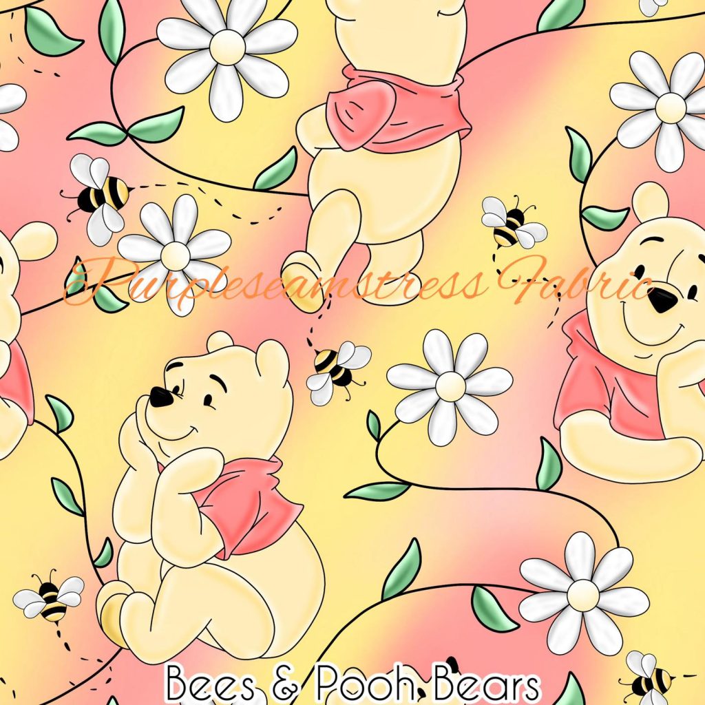 Bees & Pooh Bears – Purpleseamstress Fabric