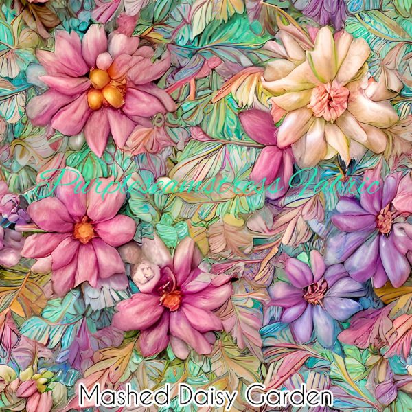Mashed Daisy Garden – Purpleseamstress Fabric