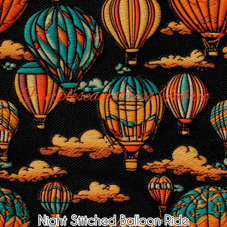 Faux Night Stitched Balloon Ride – Purpleseamstress Fabric
