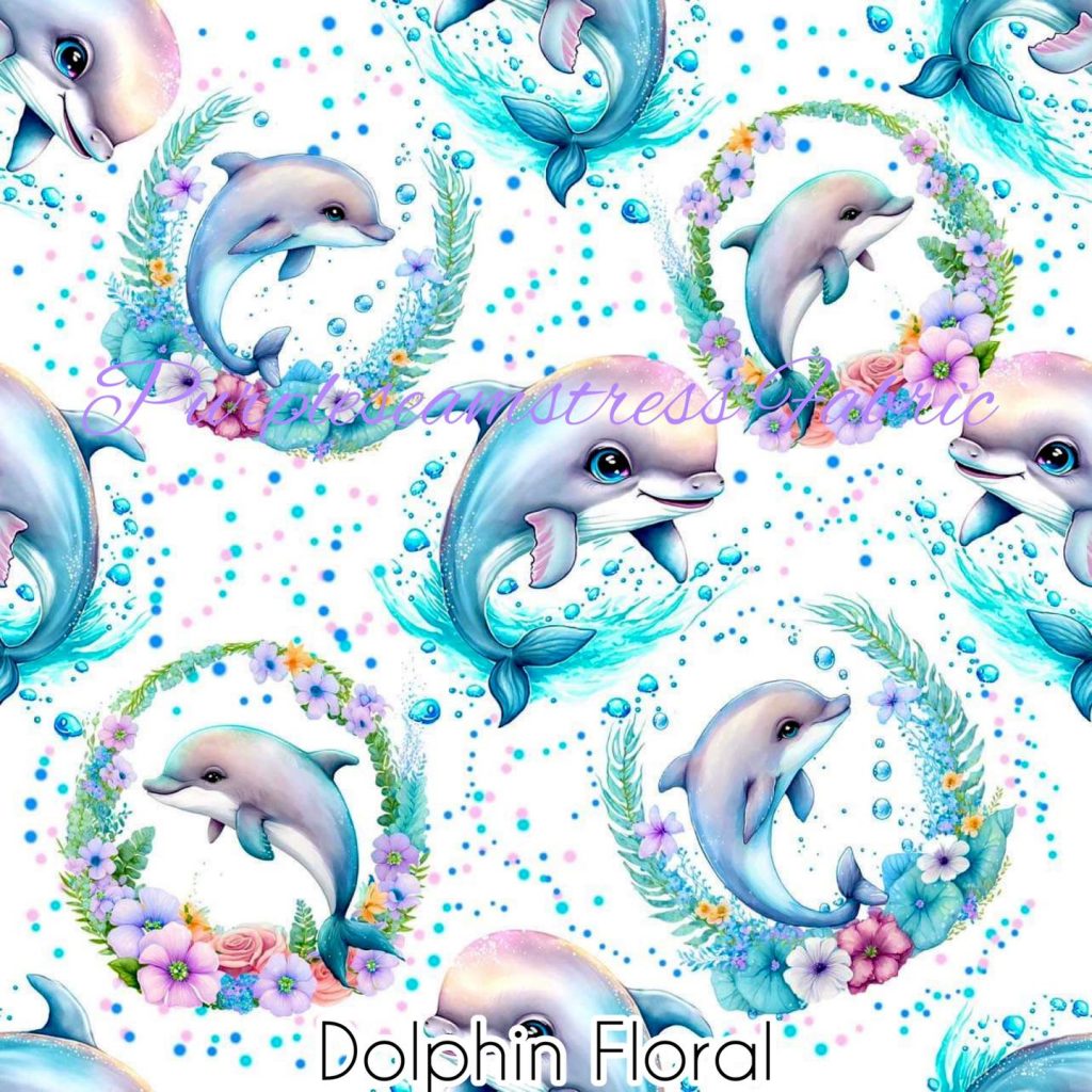 Dolphin Floral – Purpleseamstress Fabric