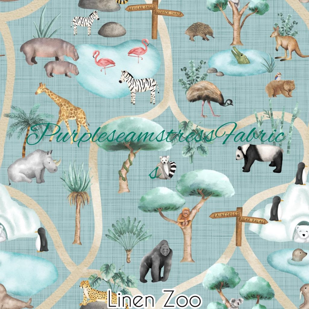 Linen Zoo – Fabric – Purpleseamstress Fabric