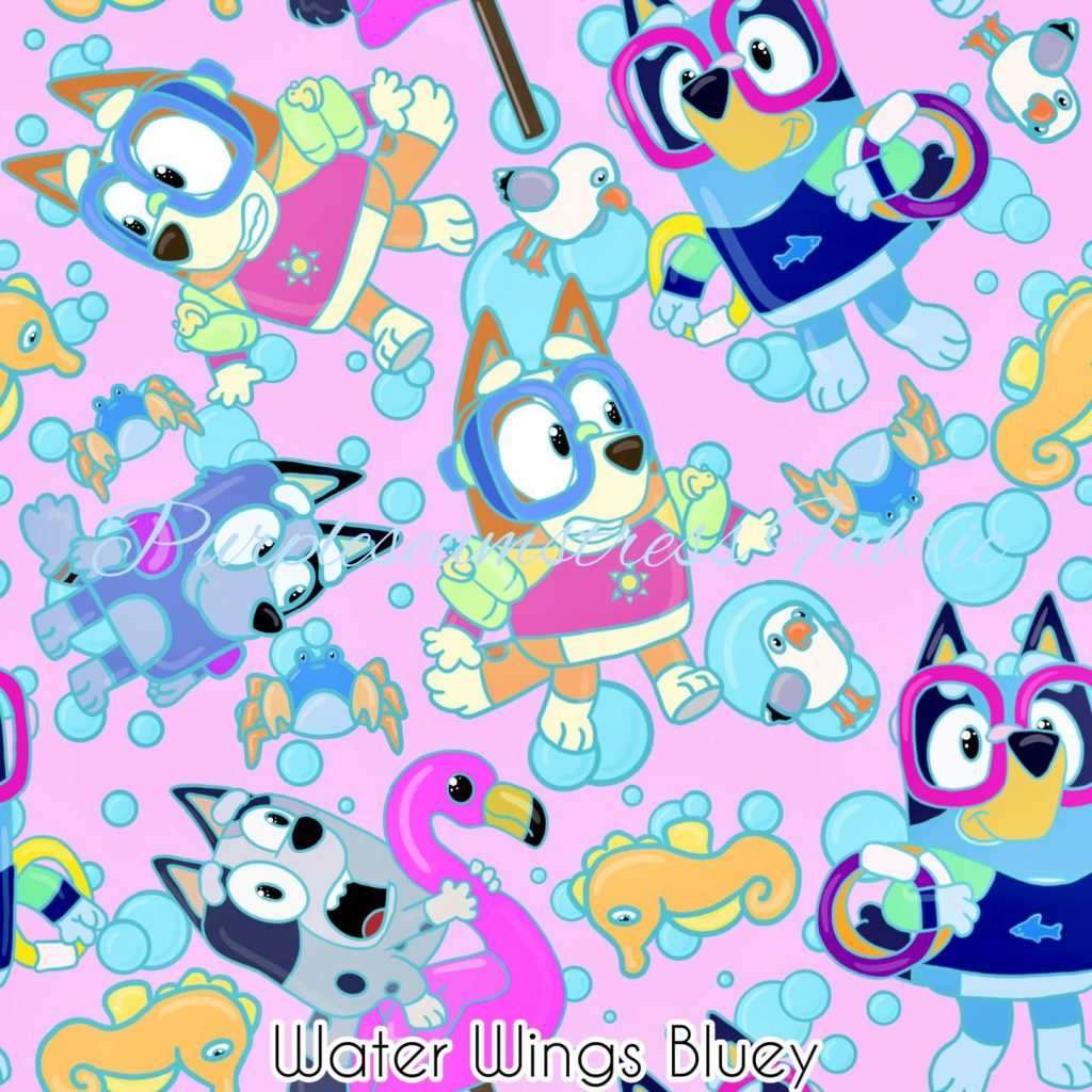Water Wings Bluey – Fabric – Purpleseamstress Fabric