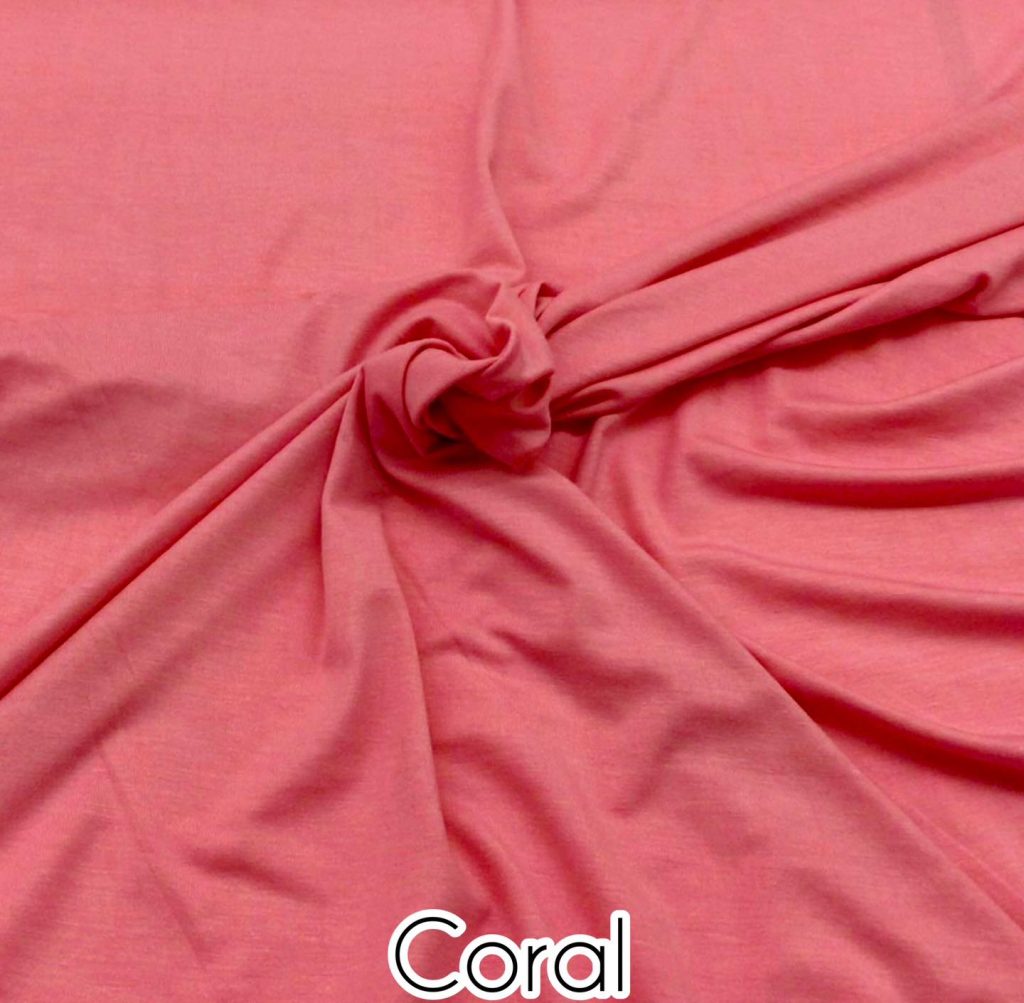 Solid Coral Modal – Purpleseamstress Fabric