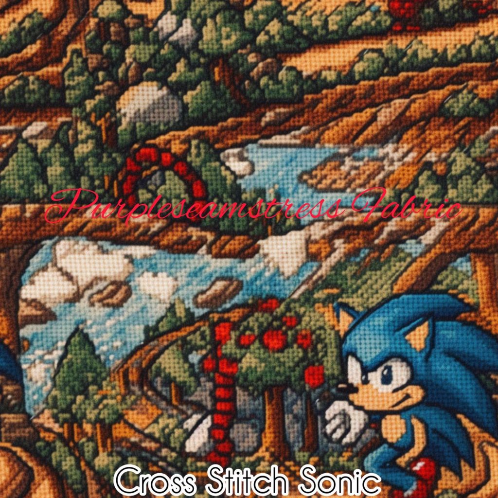 Cross Stitch Hedgehog – Purpleseamstress Fabric