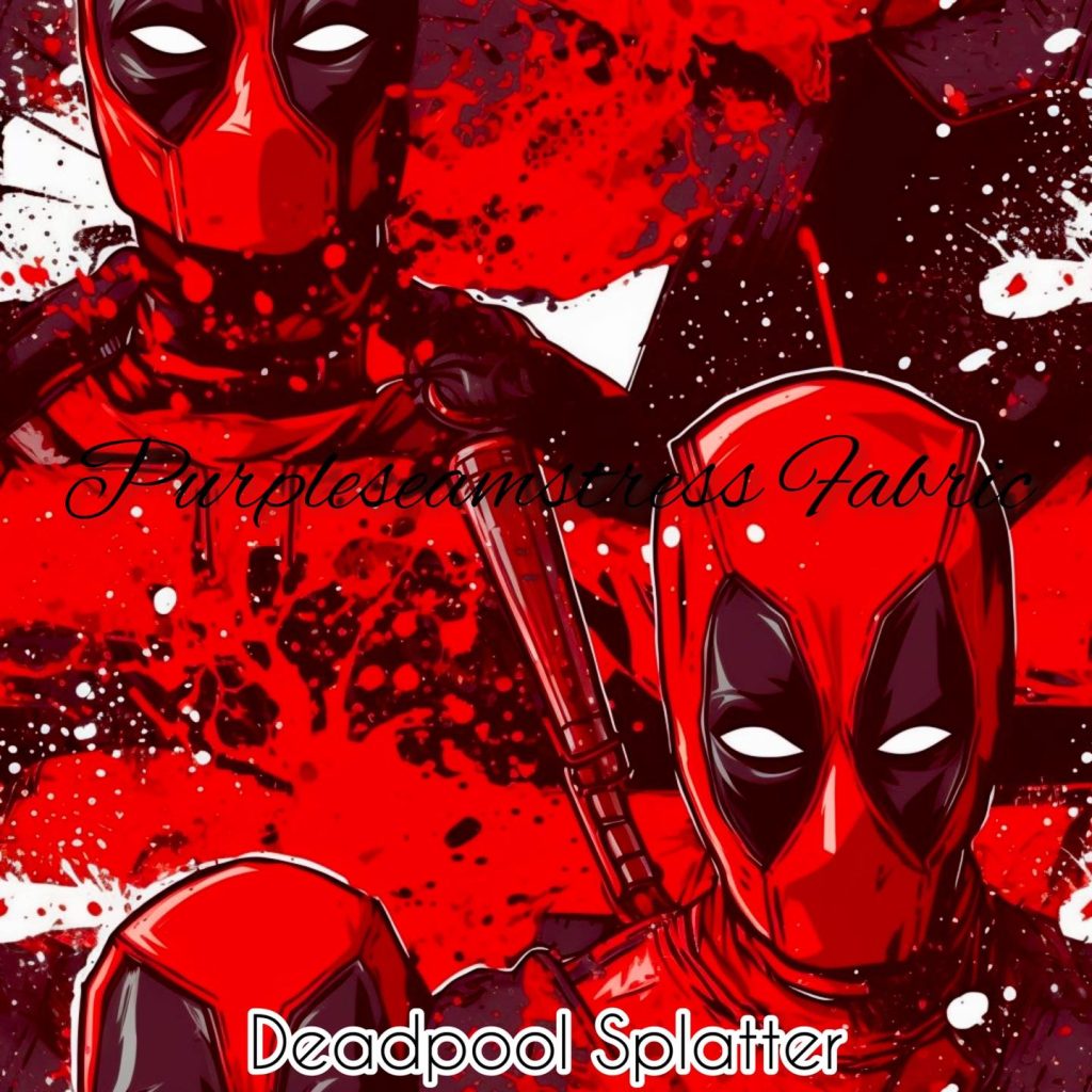 Deadpool Splatter – Purpleseamstress Fabric