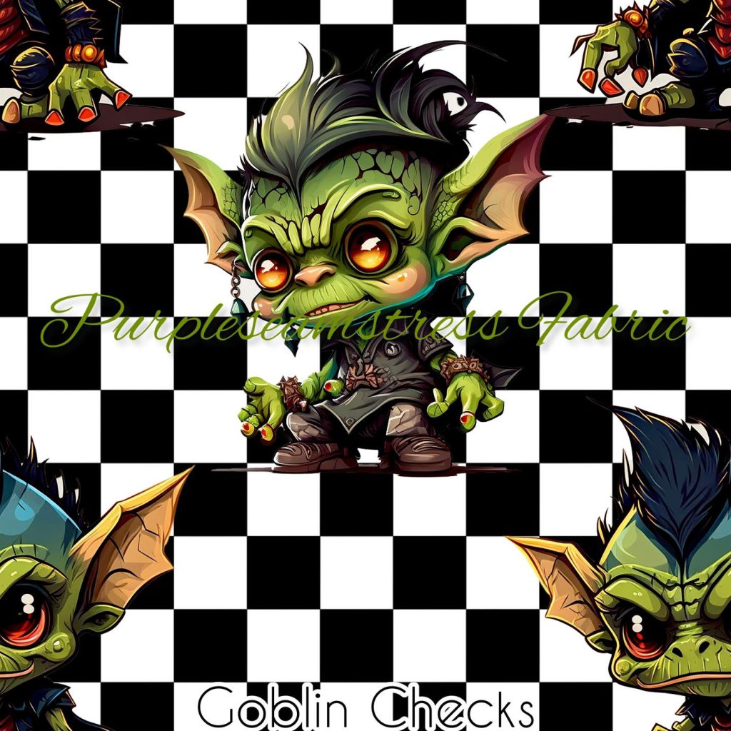 Goblin Checks – Purpleseamstress Fabric