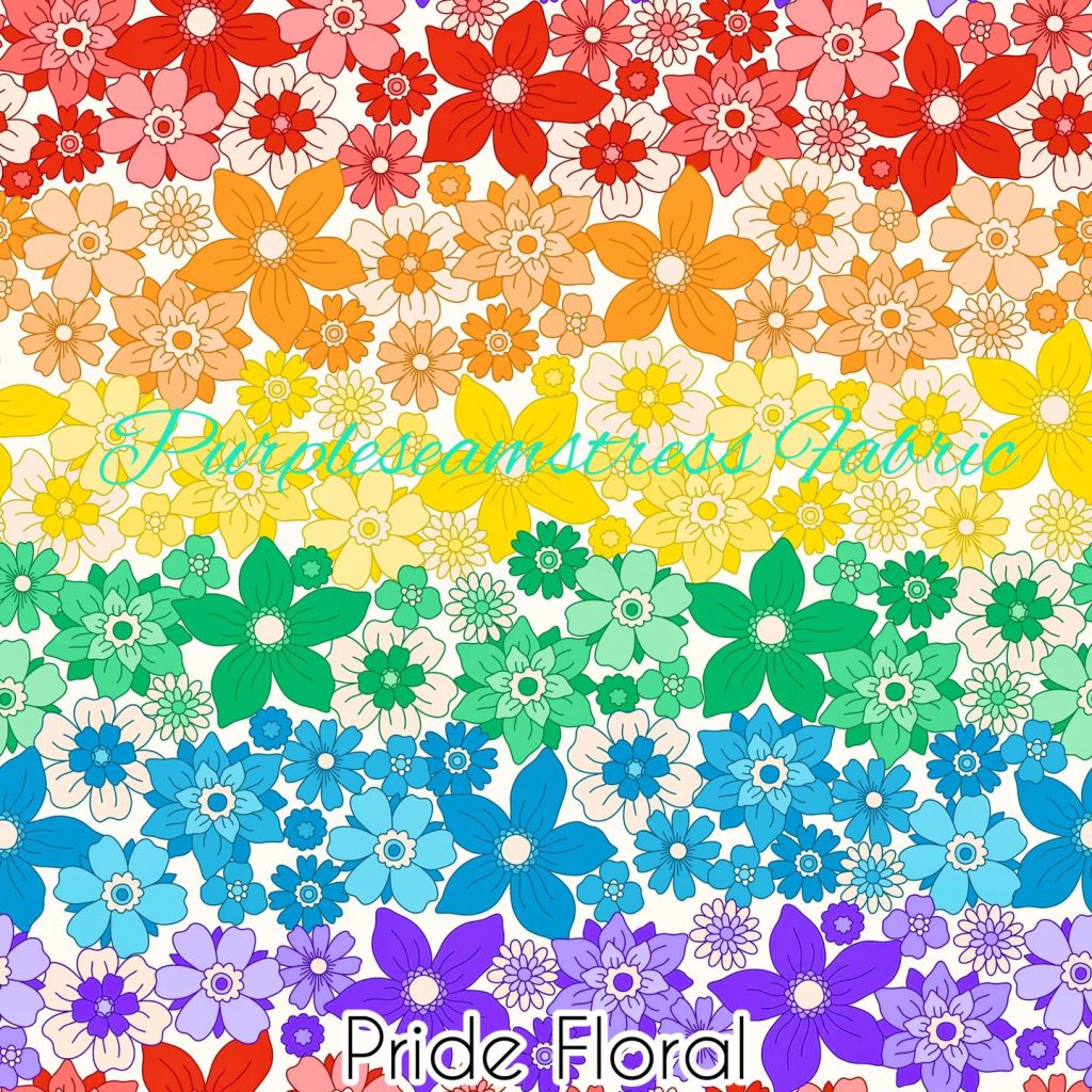 Pride Floral Cotton Lycra – Purpleseamstress Fabric
