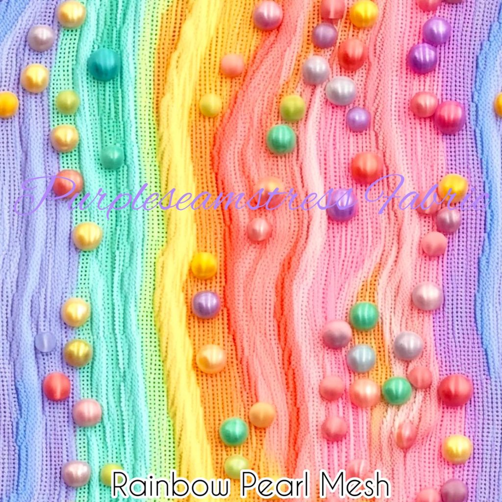 Rainbow Pearl Mesh – Fabric – Purpleseamstress Fabric