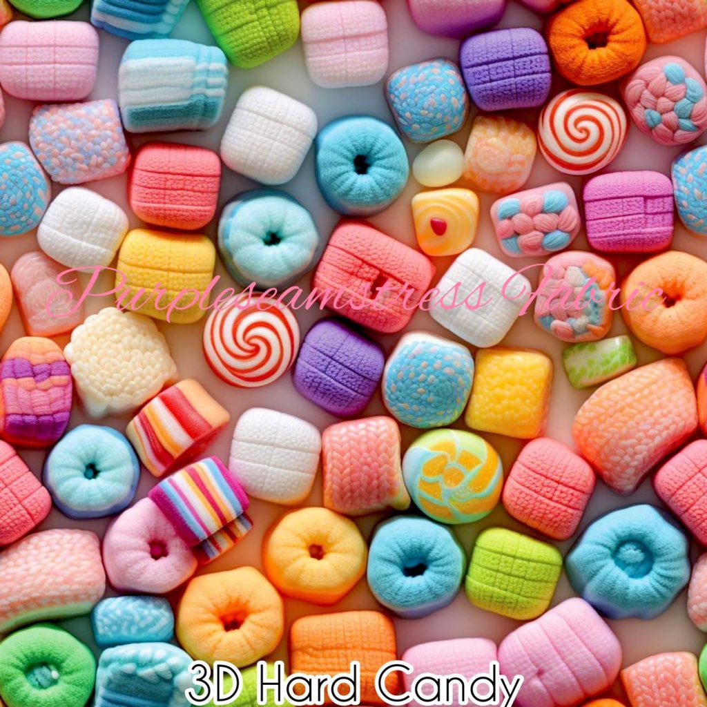 3D Hard Candy – Fabric – Purpleseamstress Fabric