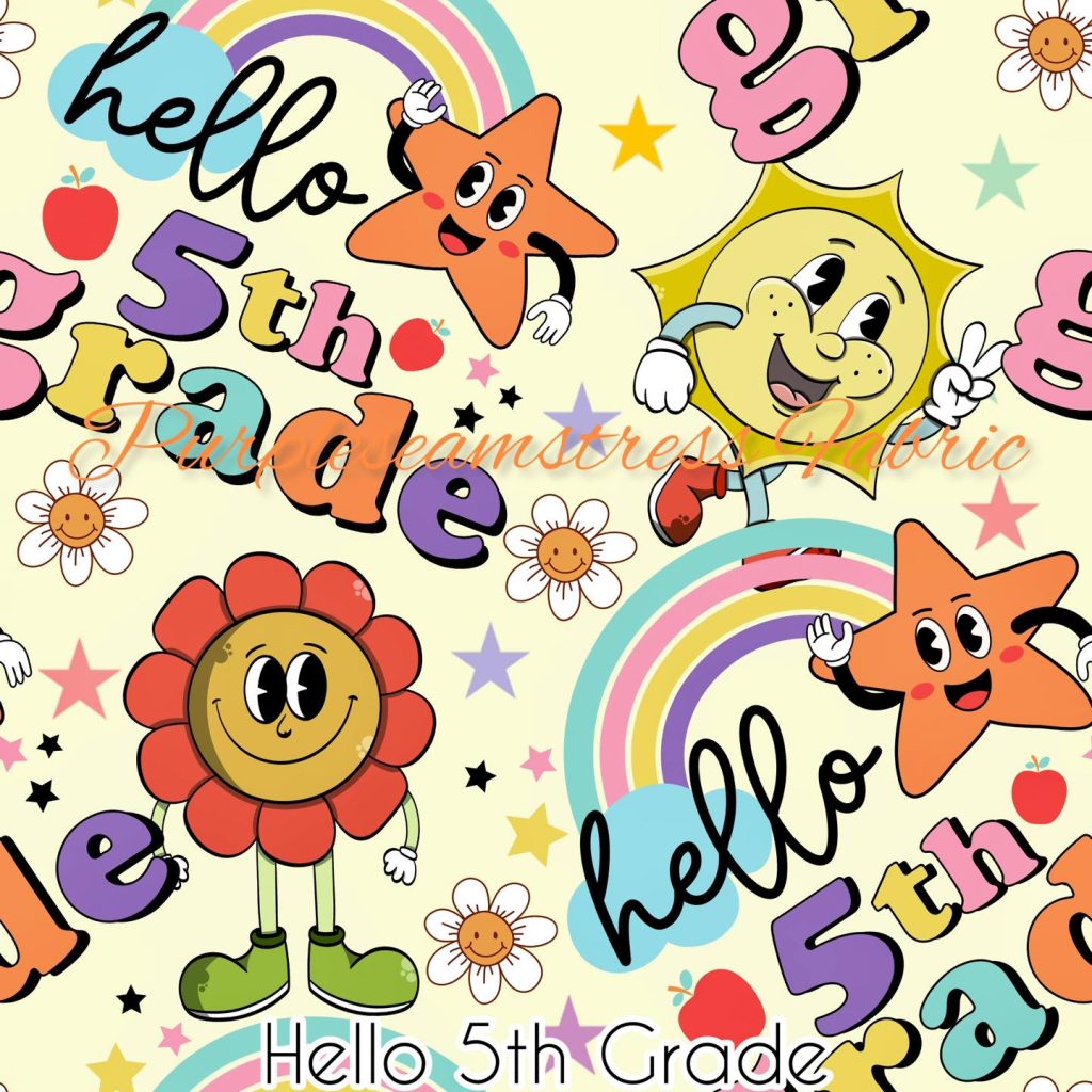 Hello 5th Grade – Purpleseamstress Fabric