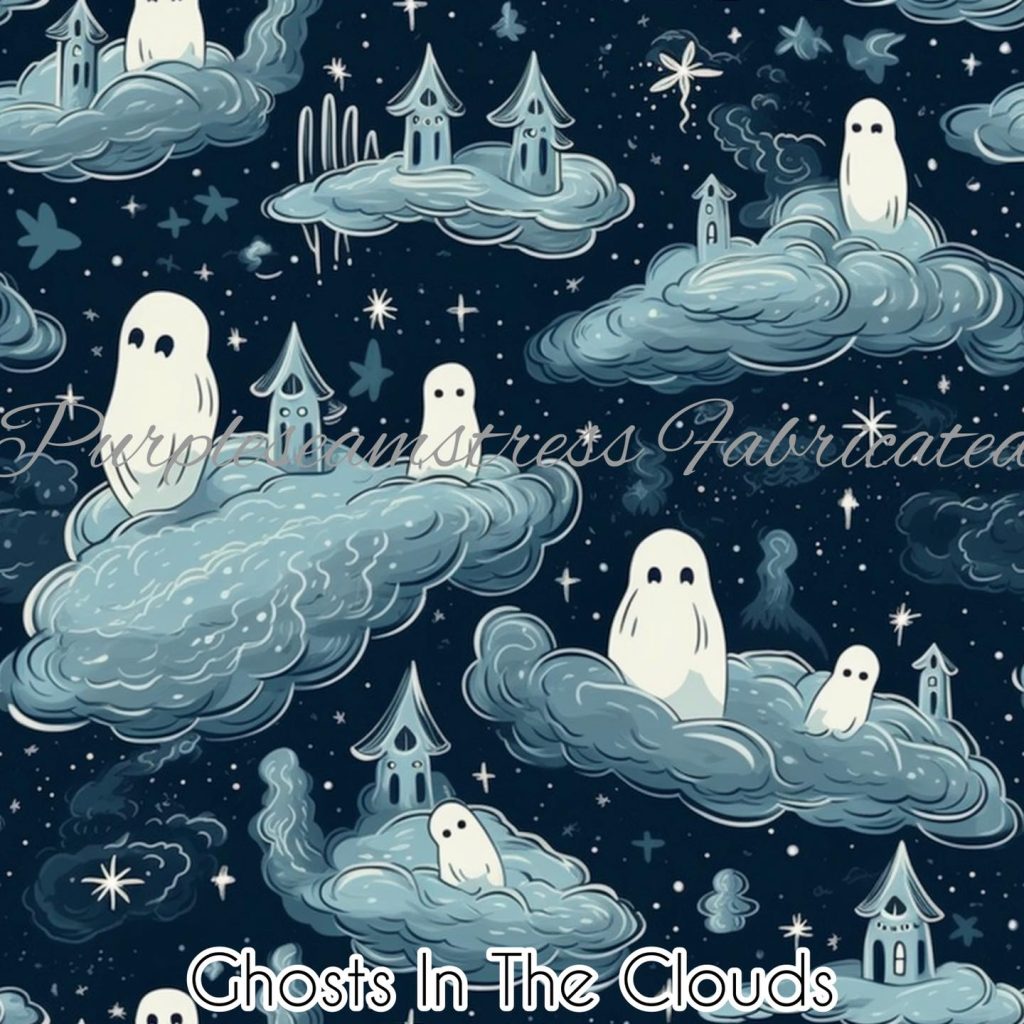 Ghosts in the Clouds – Fabric – Purpleseamstress Fabric