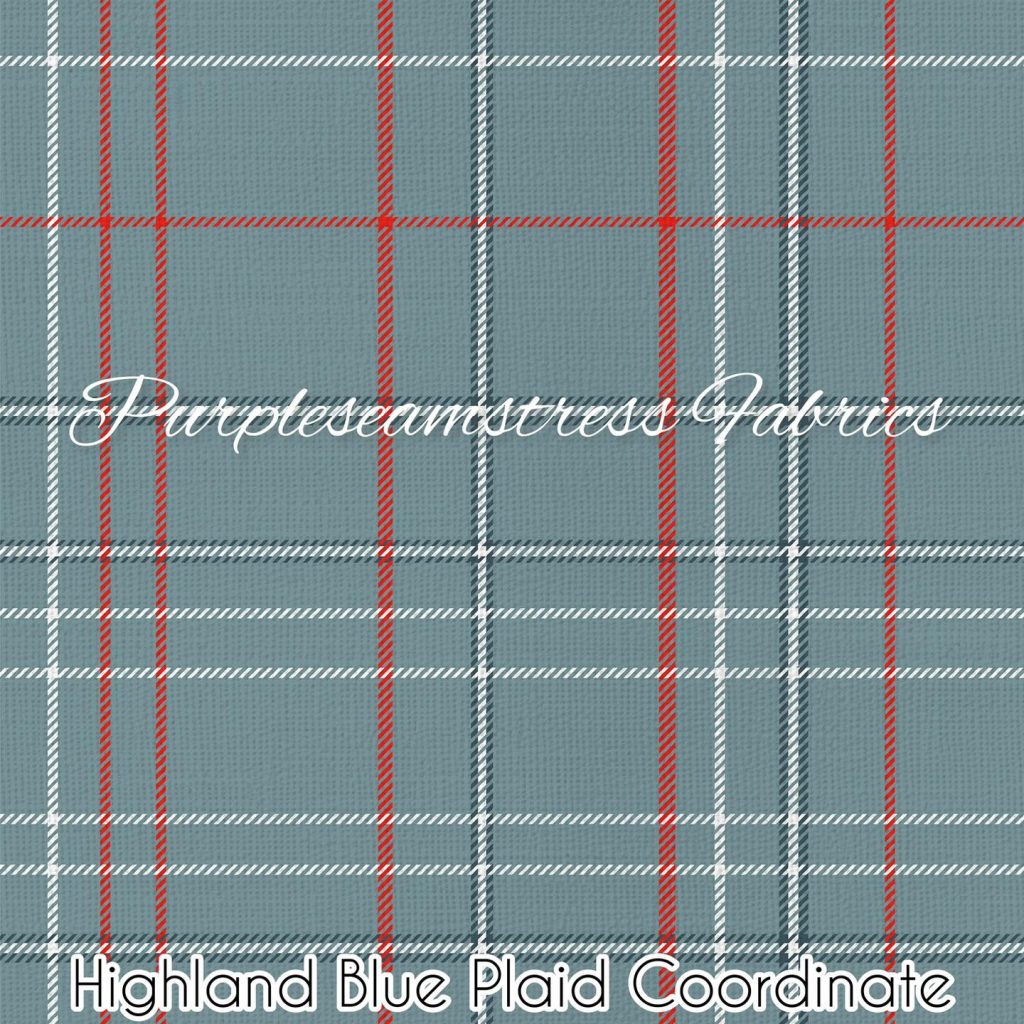 Highland Blue Plaid Coordinate – Purpleseamstress Fabric