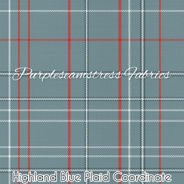 Highland Blue Plaid Coordinate – Purpleseamstress Fabric