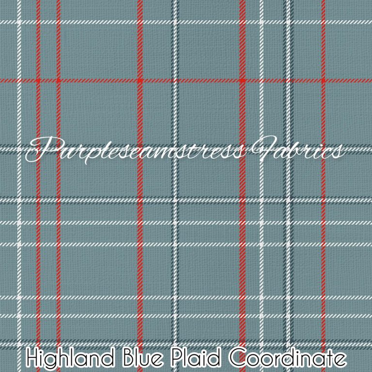 Highland Blue Plaid Coordinate Cotton Lycra – Purpleseamstress Fabric