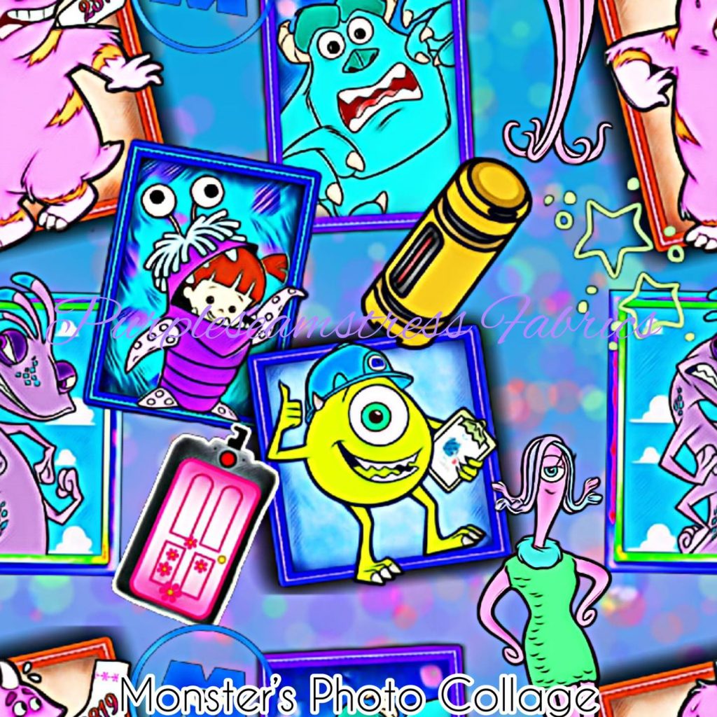 Monsters Photo Collage – Purpleseamstress Fabric