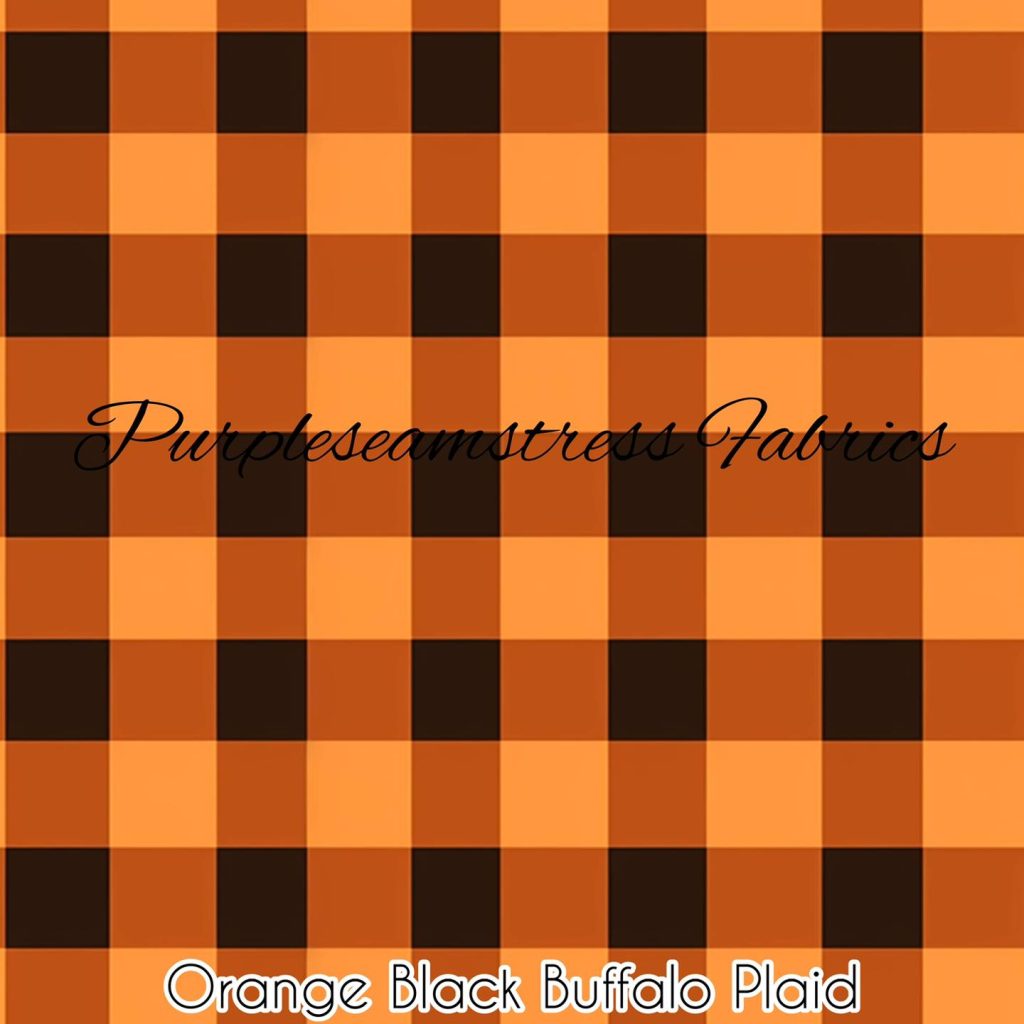 Orange/Black Buffalo Plaid – Purpleseamstress Fabric