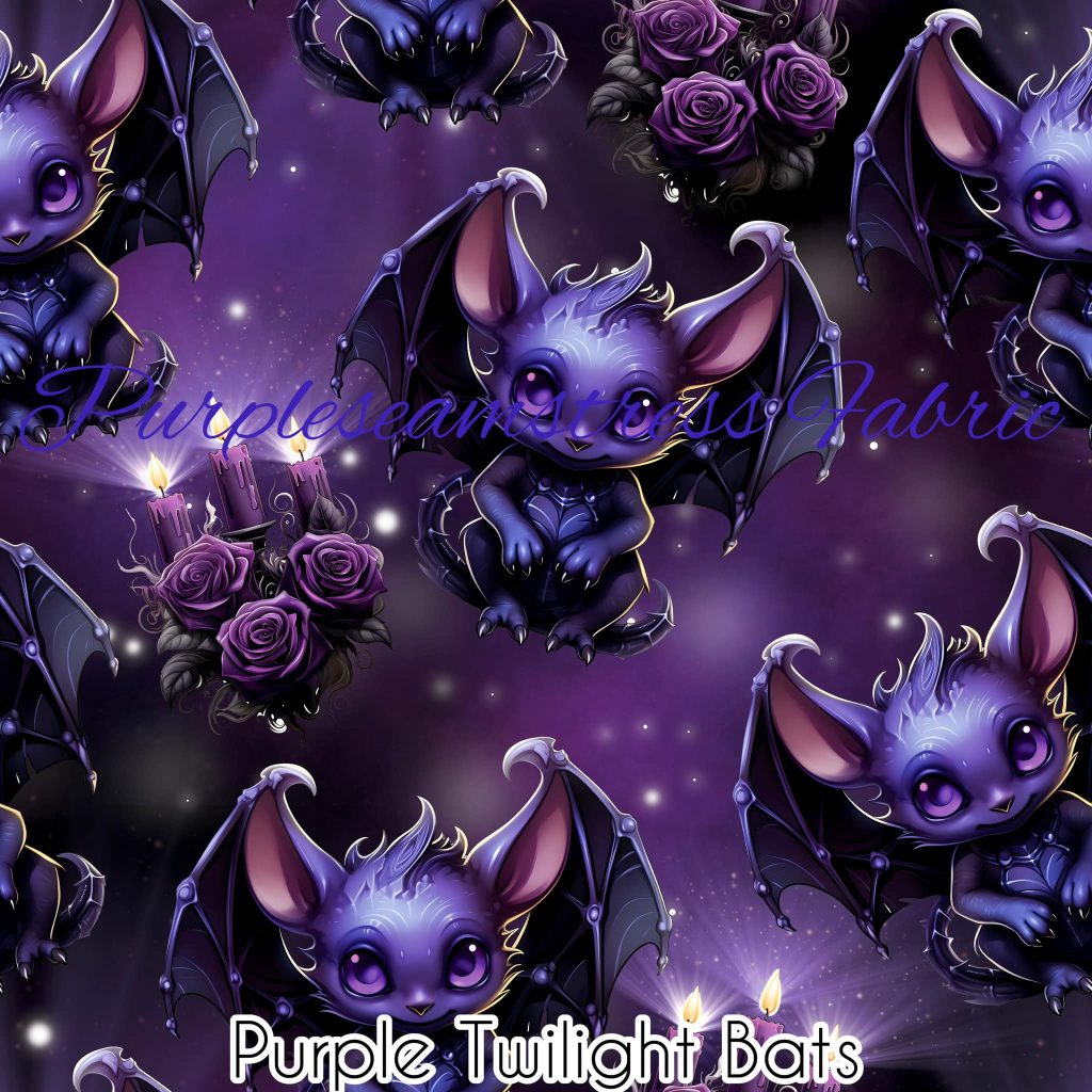 Purple Twilight Bats – Purpleseamstress Fabric