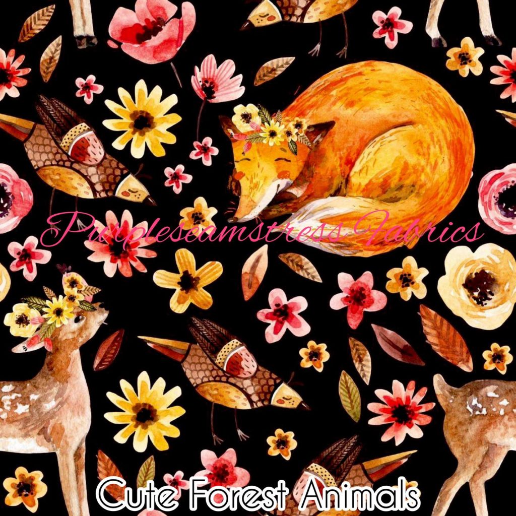Cute Forest Animals – Fabric – Purpleseamstress Fabric