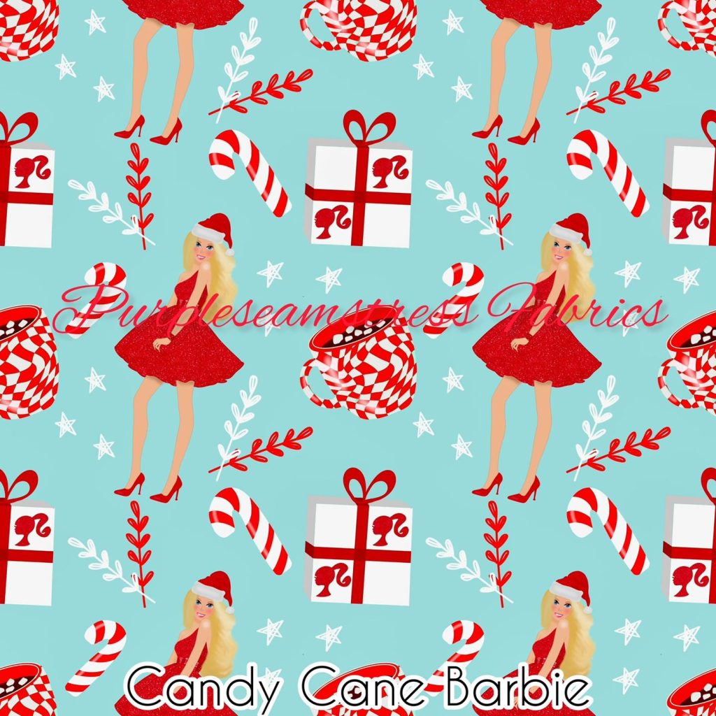 Candy Cane Barbie – Purpleseamstress Fabric