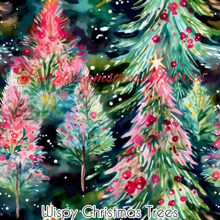 Wispy Christmas Trees – Purpleseamstress Fabric