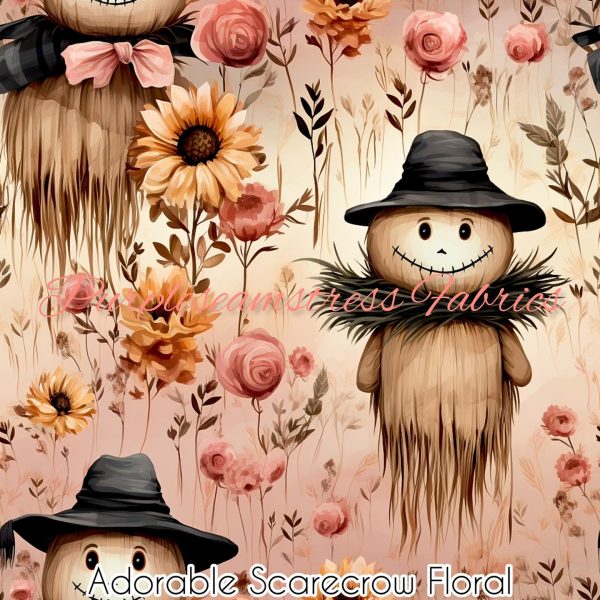 Adorable Scarecrow Floral – Fabric – Purpleseamstress Fabric