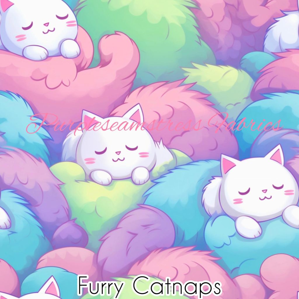 Furry Catnaps – Fabric – Purpleseamstress Fabric