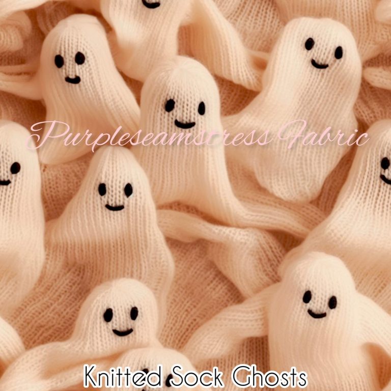 Knitted Sock Ghosts – Fabric – Purpleseamstress Fabric