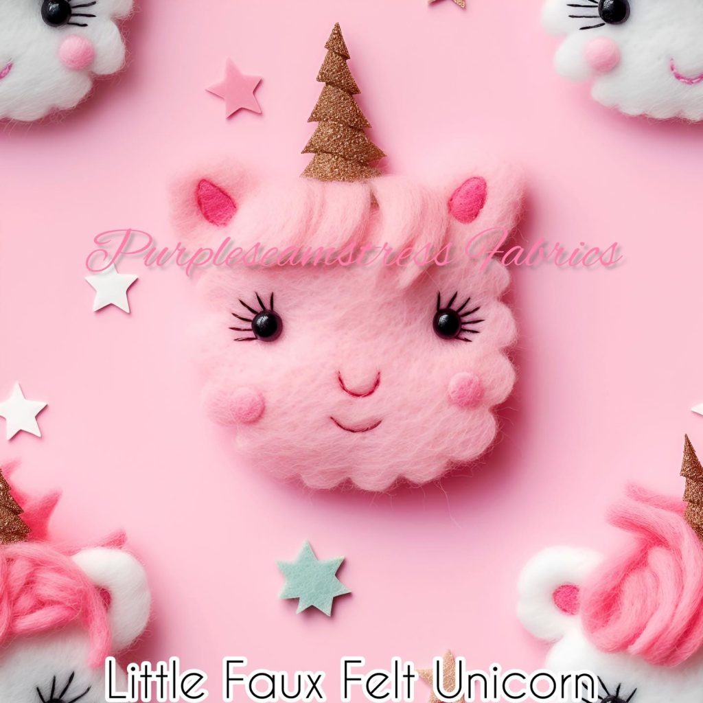 Little Faux Felt Unicorns – Purpleseamstress Fabric