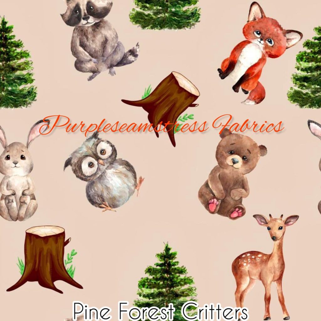 Pine Forest Critters – Purpleseamstress Fabric