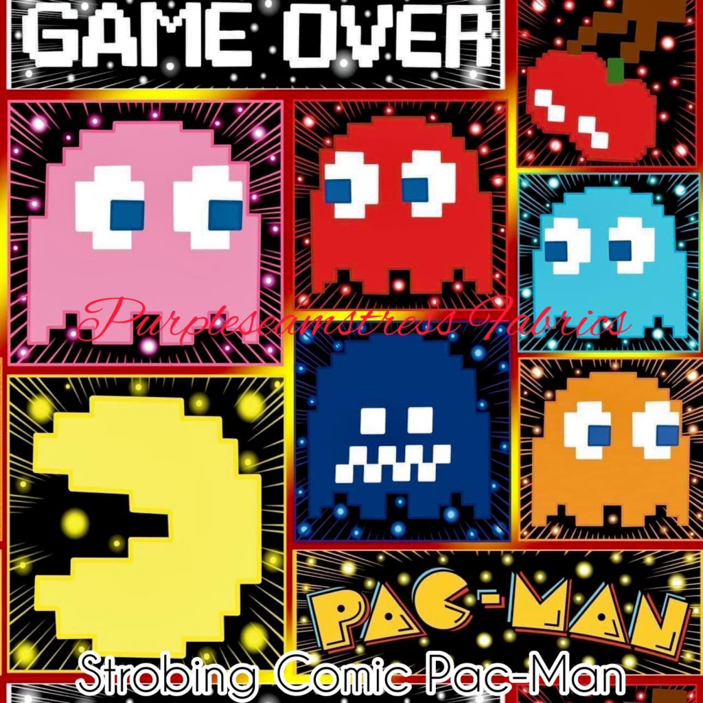 Strobing Comic Pac-Man – Purpleseamstress Fabric