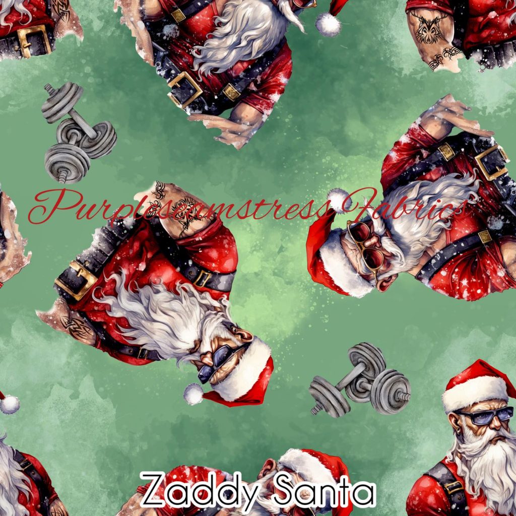 Zaddy Santa – Fabric – Purpleseamstress Fabric