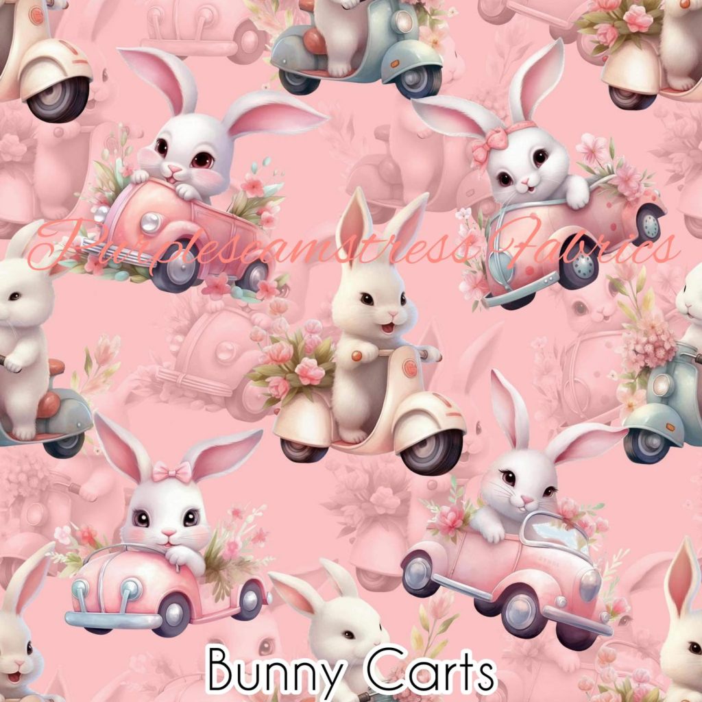 Bunny Carts – Purpleseamstress Fabric