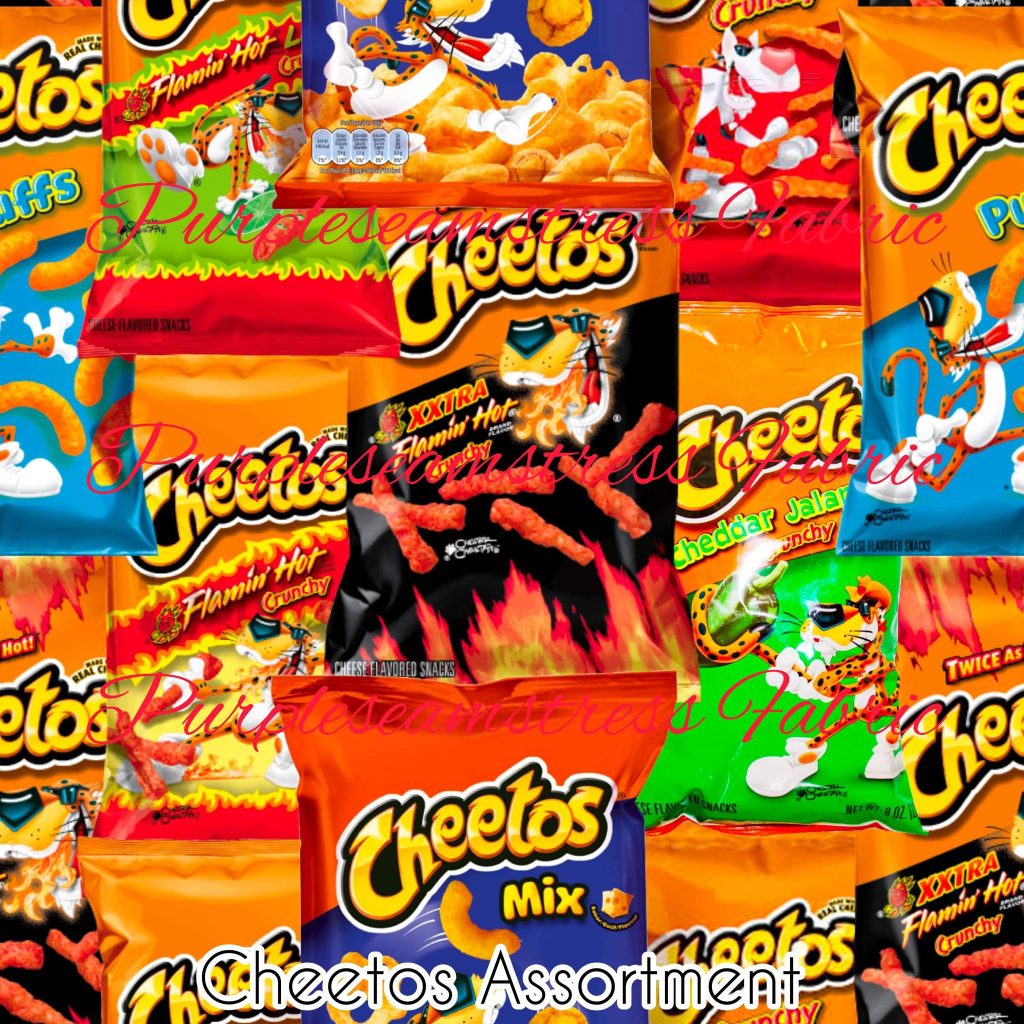 Cheetos Assortment – Fabric – Purpleseamstress Fabric