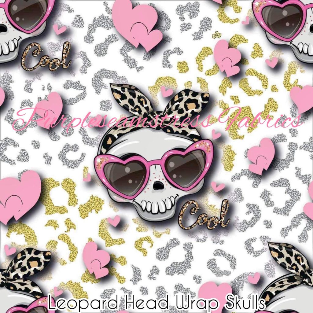 Leopard Head Wrap Skulls – Purpleseamstress Fabric