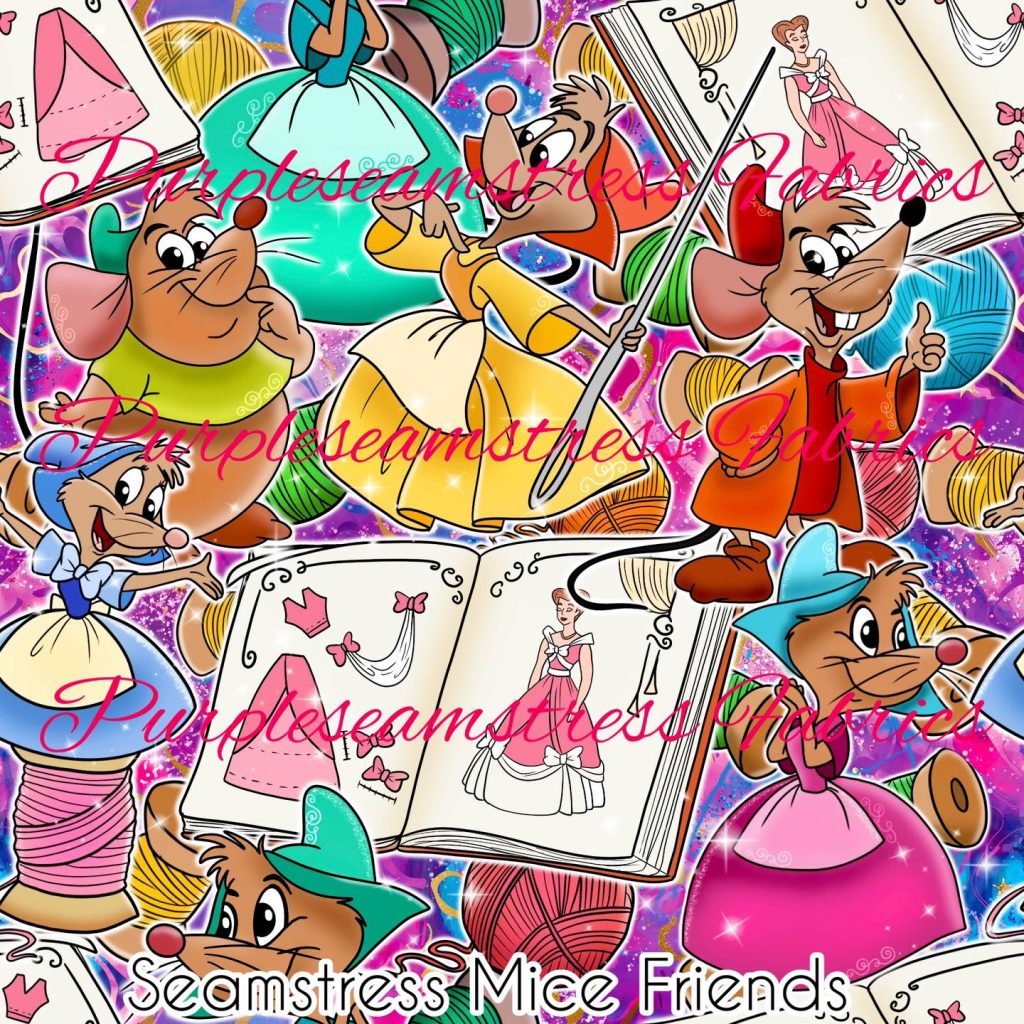 Seamstress Mice Friends – Fabric – Purpleseamstress Fabric