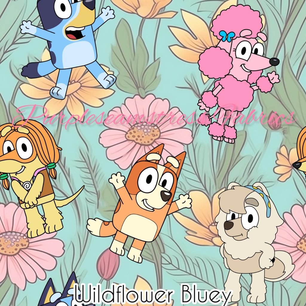Wildflower Bluey – Fabric – Purpleseamstress Fabric