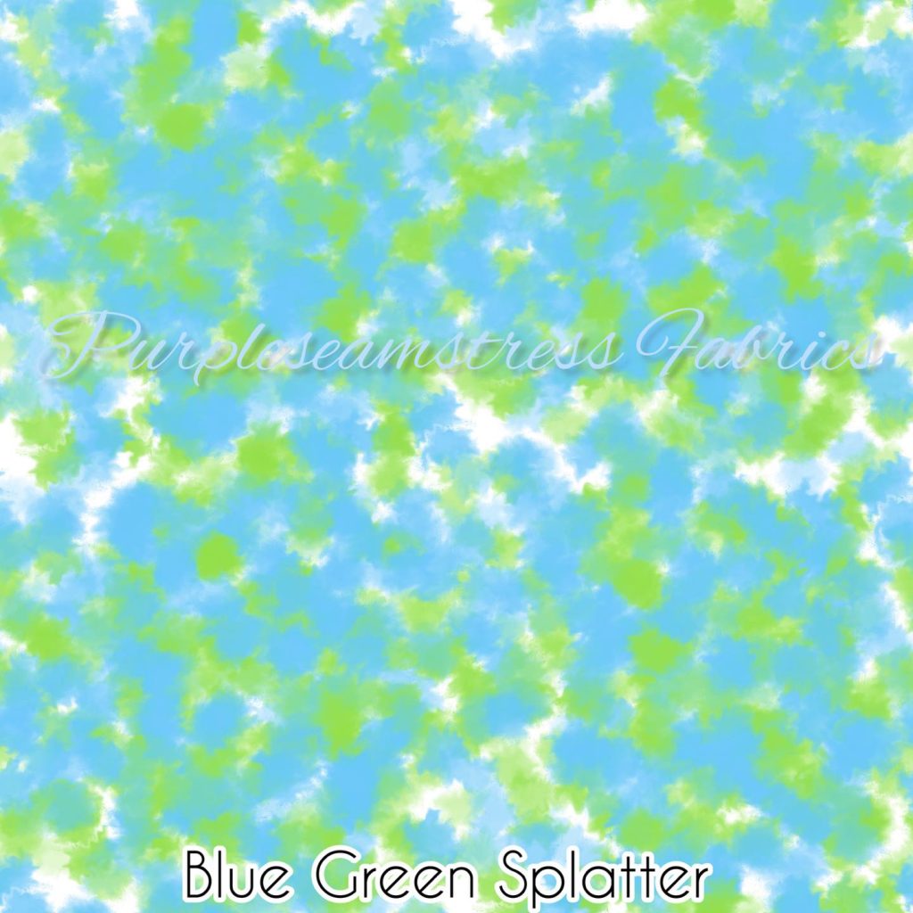 Blue Green Splatter – Purpleseamstress Fabric